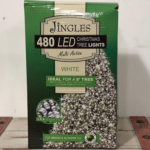 480 Multi Function LED White Christmas Lights by Jingles - Garden Trends