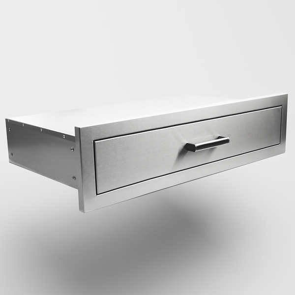 Draco Grills Stainless Steel Build-in Outdoor Kitchen Double Width Dra ...