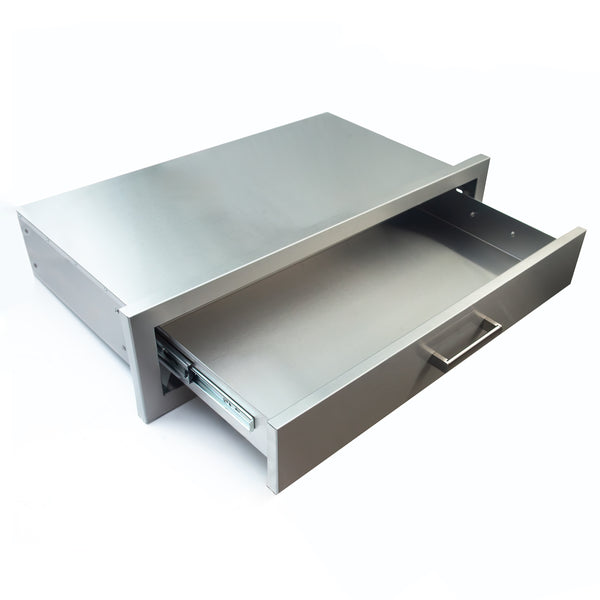 Draco Grills Stainless Steel Build-in Outdoor Kitchen Double Width Dra ...