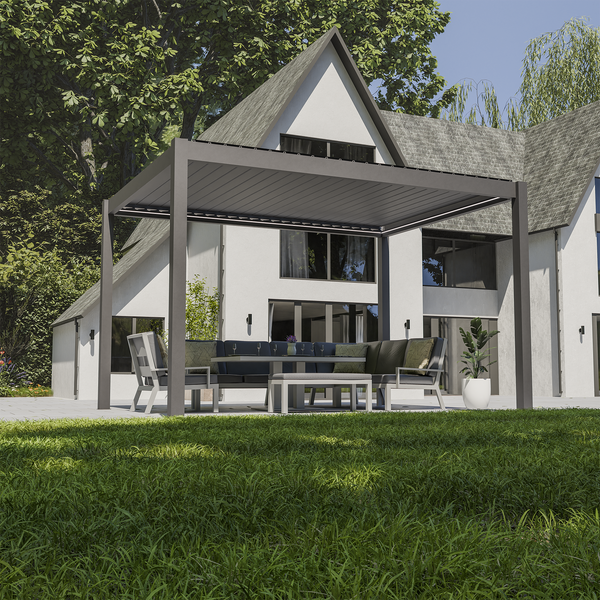 Rectangular Aluminium Garden Pergolas - Garden Trends