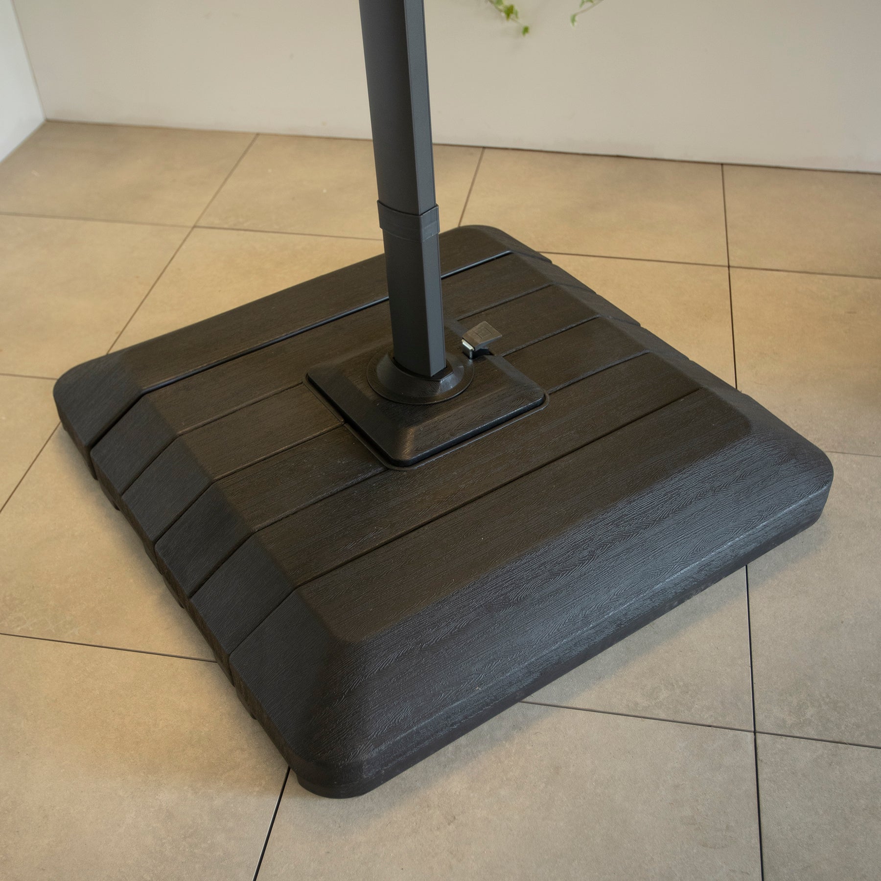 Bracken Outdoors Napoli Sand 3m x 3m Square Cantilever Parasol With LE ...