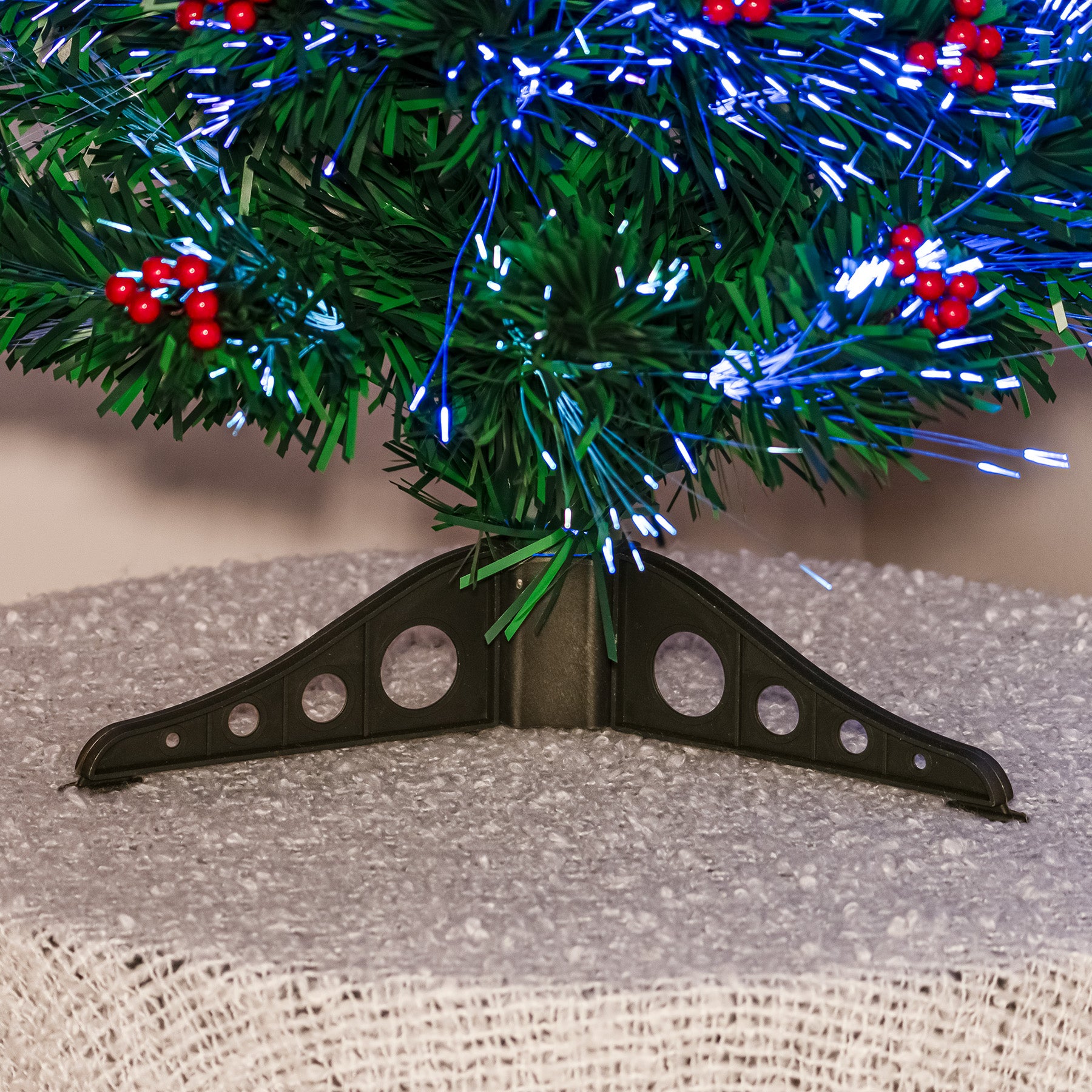 2ft - 6ft Green Fibre Optic Christmas Tree with Multi Coloured Lights ...