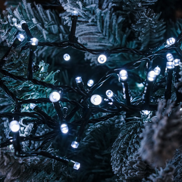 Bright White Multi-Function Christmas Compact LED Tree Lights with Gre ...