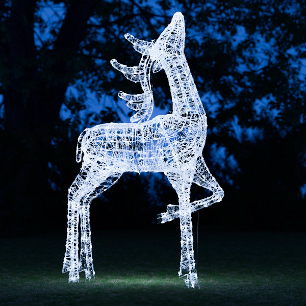 Christmas Reindeer Light - 2M Soft Acrylic Light Up Elegant Stag with ...