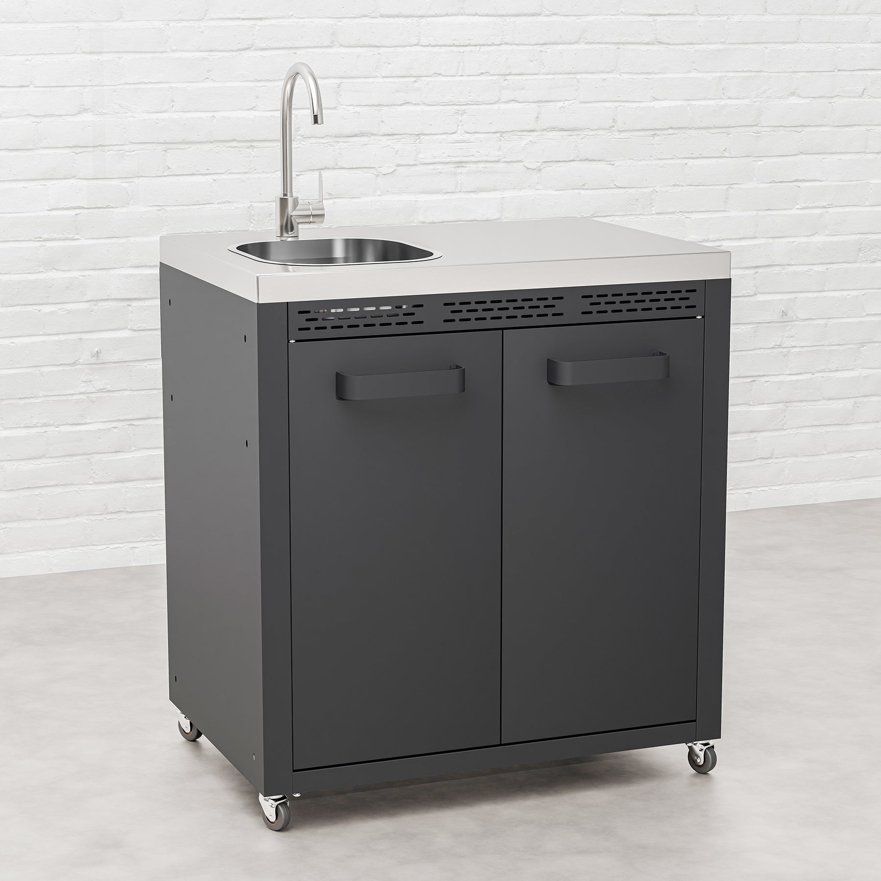 Draco Grills Titan 4 Burner Black Outdoor Kitchen Gas Barbecue with Fr ...