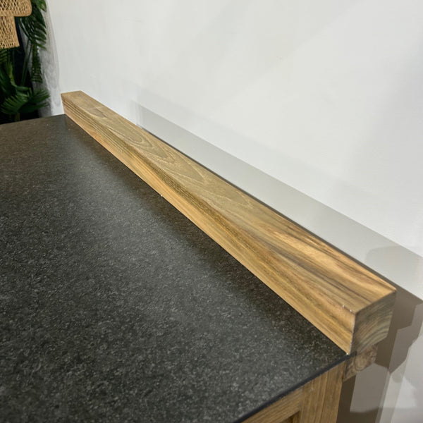 Ex Display Draco Grills Teak Outdoor Double Fridge Cabinet with Cerami ...