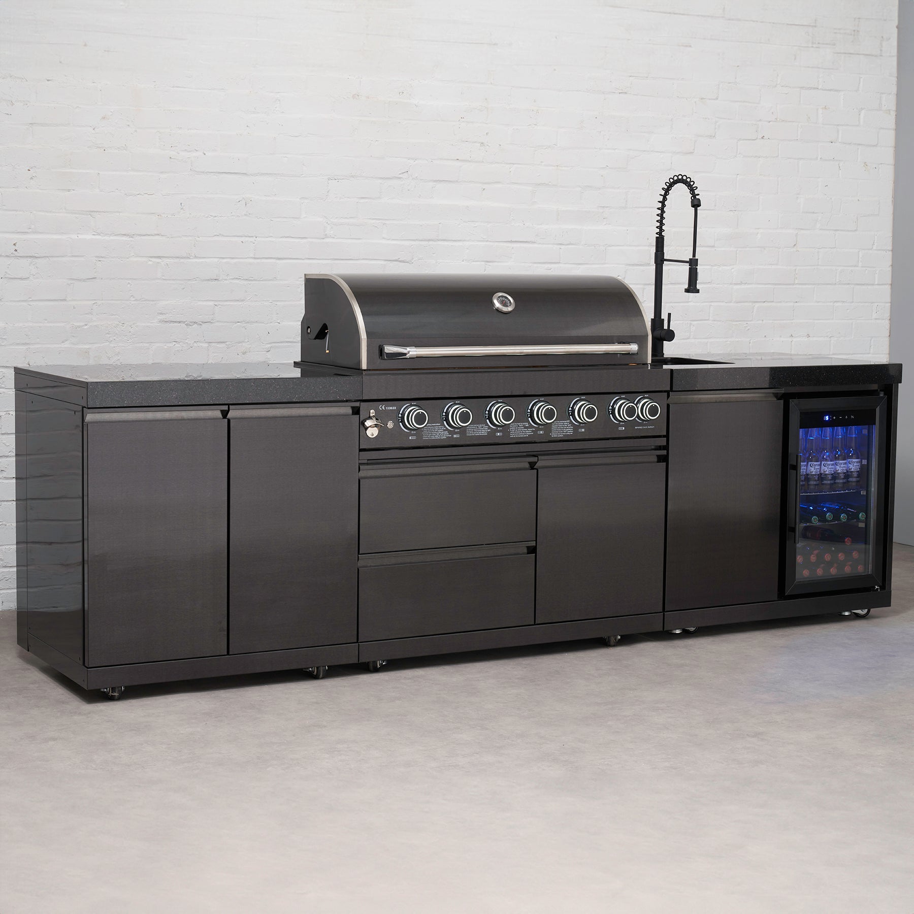 Draco Grills Black Stainless Steel Modular Outdoor Kitchens - Garden Trends