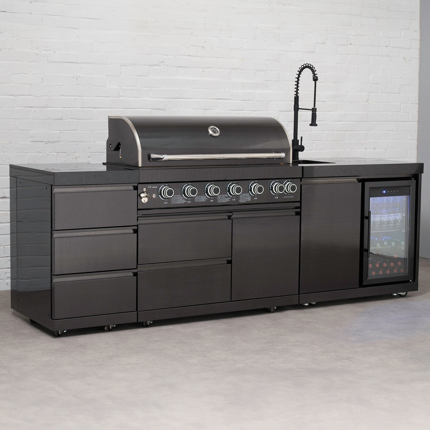 Draco Grills Black Stainless Steel Modular Outdoor Kitchens - Garden Trends