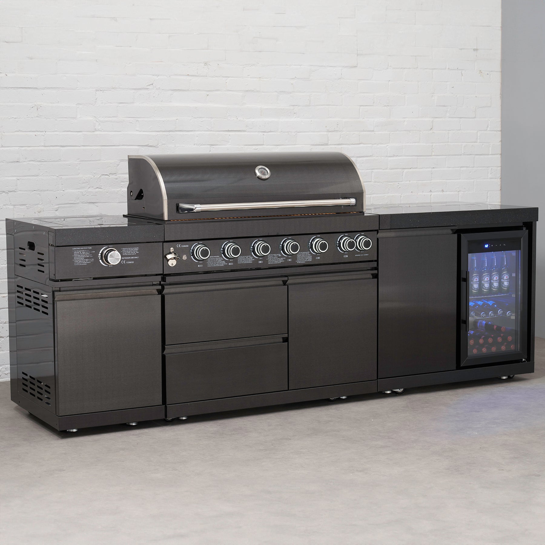 Draco Grills Black Stainless Steel Modular Outdoor Kitchens - Garden Trends