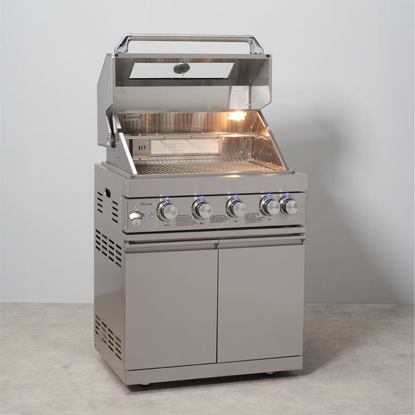 Draco Grills Z440 Deluxe 4 Burner Stainless Steel Gas Barbecue with Ca ...