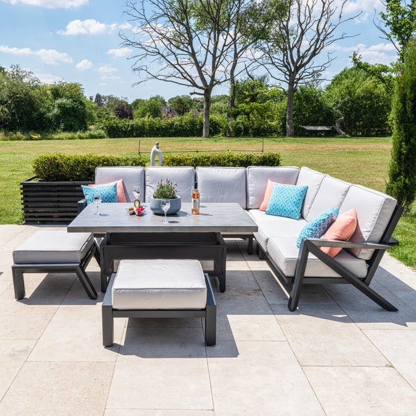 Bracken Outdoors Calgary Corner Sofa Garden Furniture Set with Height ...