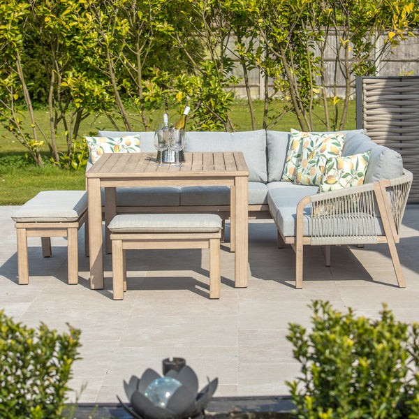 Bracken Outdoors Charlton Acacia Wood and Rope Garden Furniture Corner ...