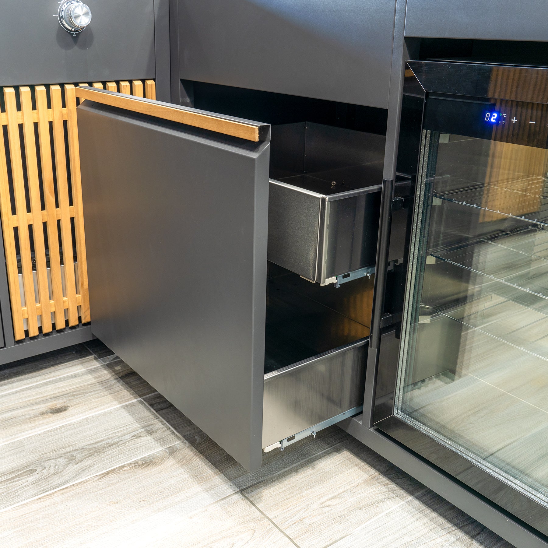 Draco Grills Scandic Line Modular Outdoor Kitchen with 5 Burner BBQ, S ...