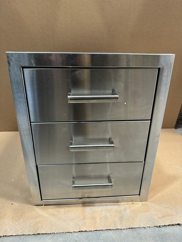 Draco Grills Stainless Steel Build-in Outdoor Kitchen Triple Drawer Un ...