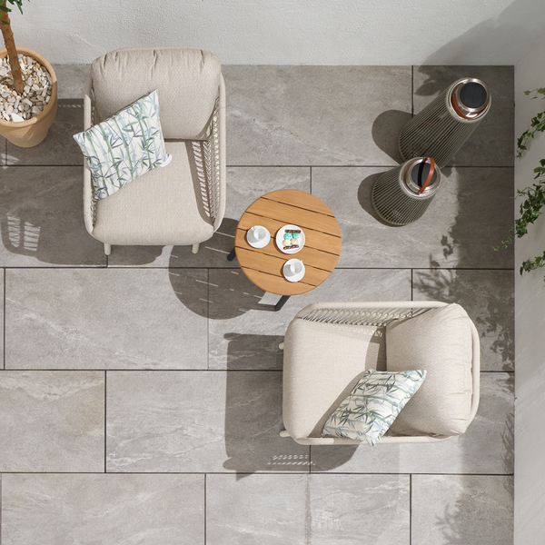 Bracken Outdoors Colorado Rope 2 Seat Aluminium Teak Bistro Set ...