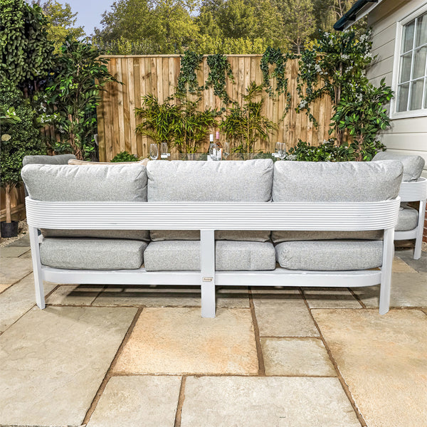 Bracken Outdoors Nevada Warm Grey Aluminium Garden Sofa & Rising Table ...