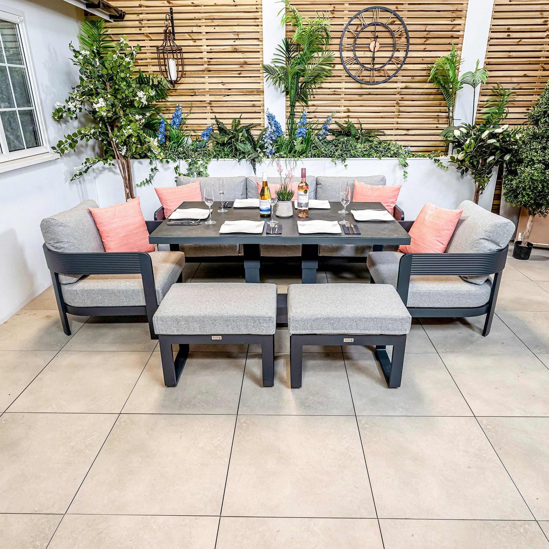 Bracken Outdoors Nevada Anthracite Lounge Sofa & Height-Adjustable ...