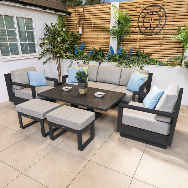 Bracken Outdoors Panama Anthracite Aluminium Garden & Rising Table ...