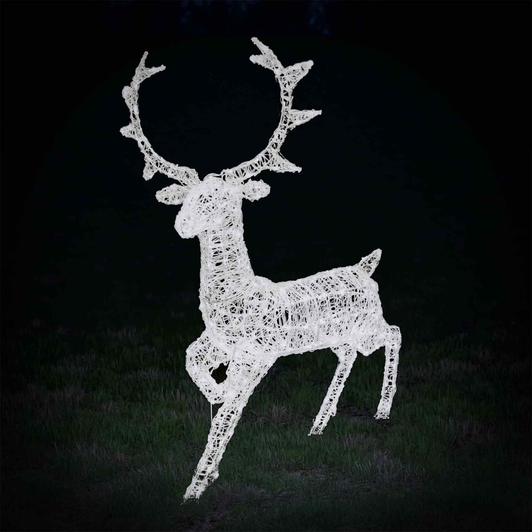 Outdoor Christmas Light Up Reindeers - Garden Trends