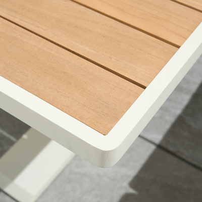 Bracken Outdoors Hamilton Aluminium Corner Sofa with Teak Adjustable T ...