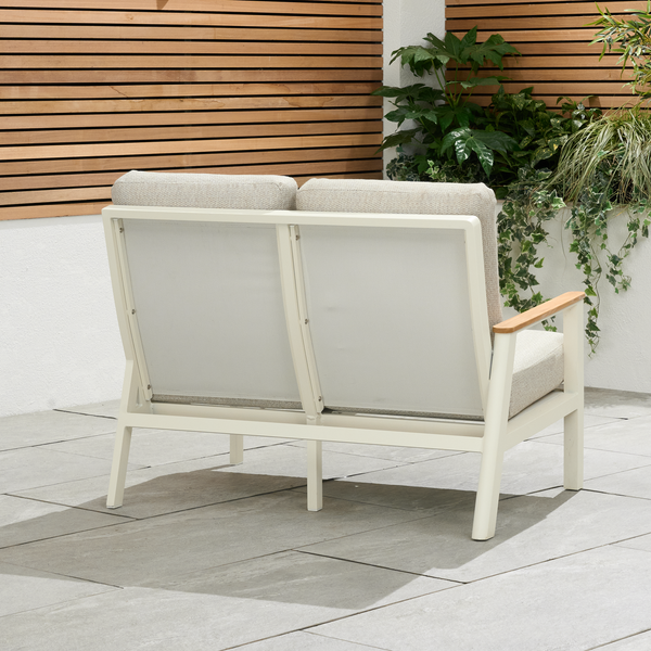 Bracken Outdoors Hamilton Aluminium Corner Sofa with Teak Adjustable T ...