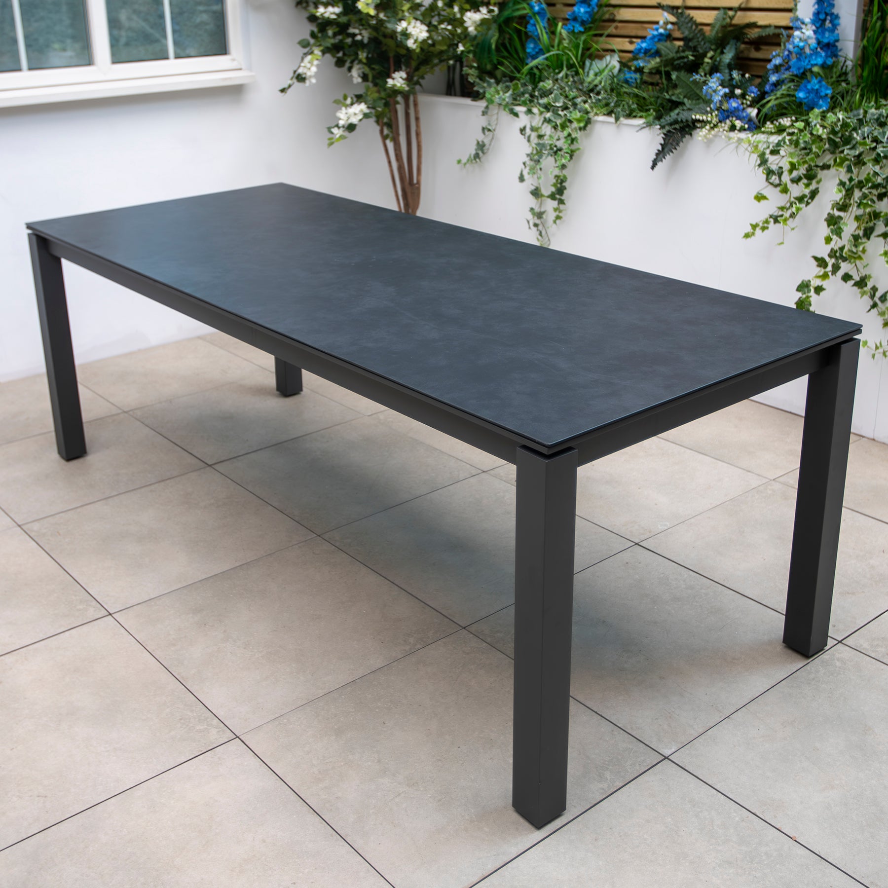 Bracken Outdoors Maldives Rope 6 Seat Rectangular Aluminium Garden Fur ...