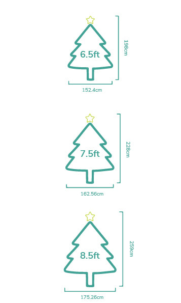 Winchester Fir Artificial PE Christmas Tree 6.5FT, 7.5FT, 8.5FT ...