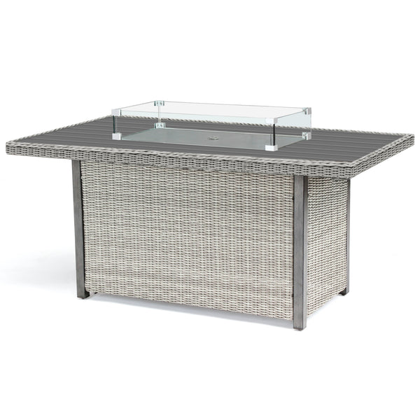Kettler Palma White Wash Fire Pit Table With Aluminium Slat Top ...