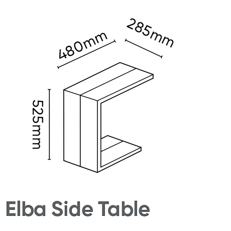 Kettler Elba Aluminium Garden Side Table Anthracite - Garden Trends